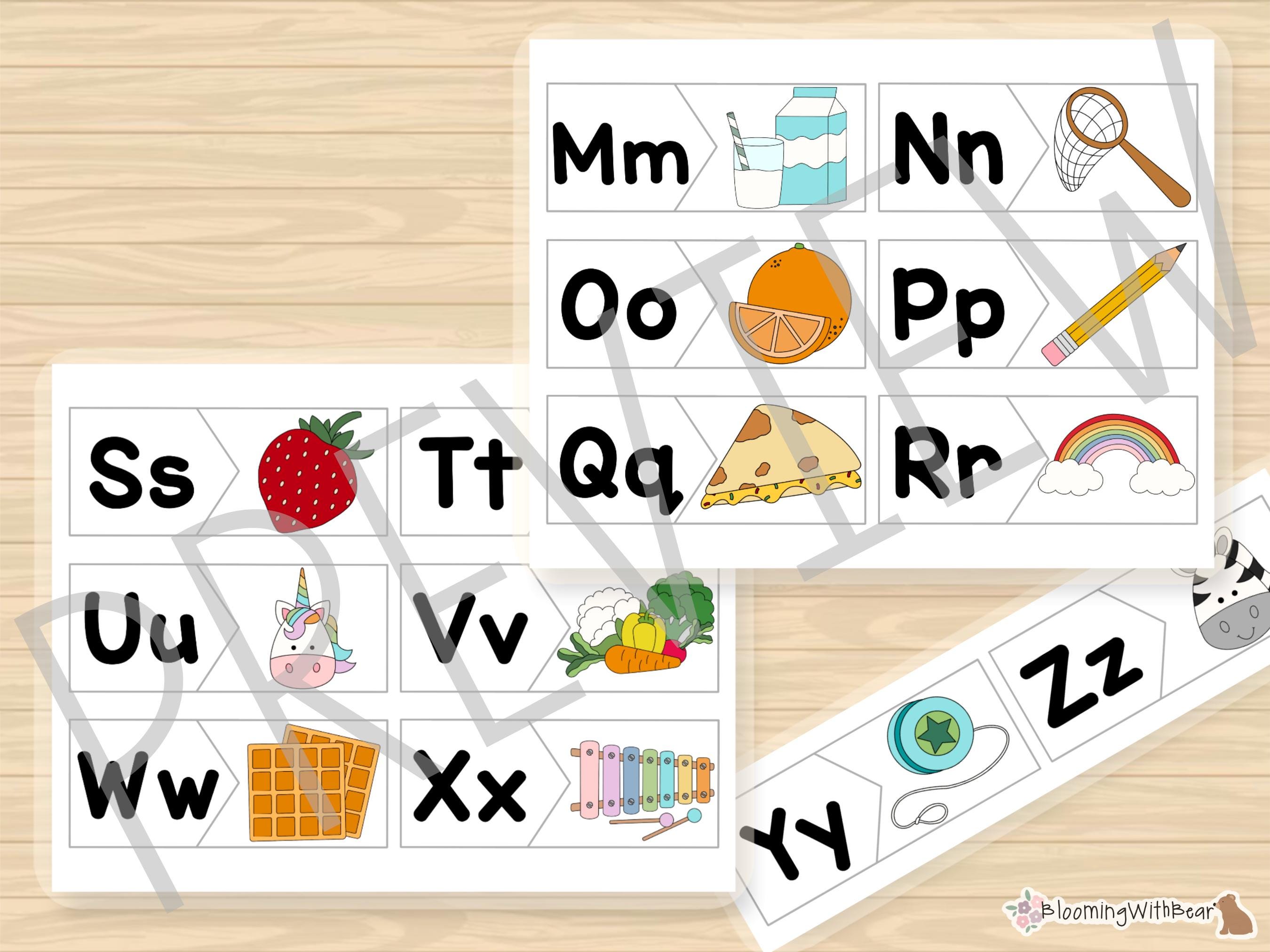 Alphabet Picture Puzzle | Letter Match | Phonics | Preschool Printable ...