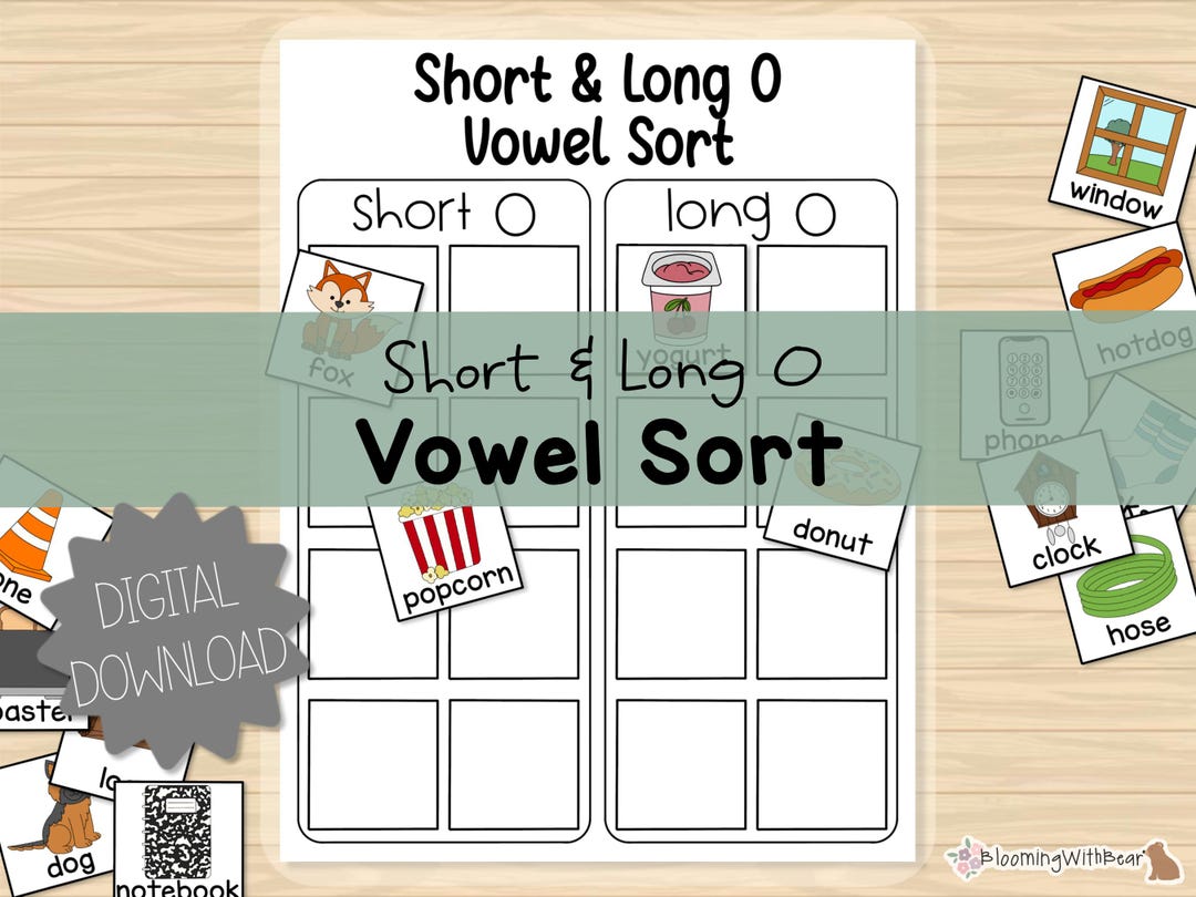 Long Short O Vowel Sort | Phonics | Spelling | Letter Sounds | Vowels ...