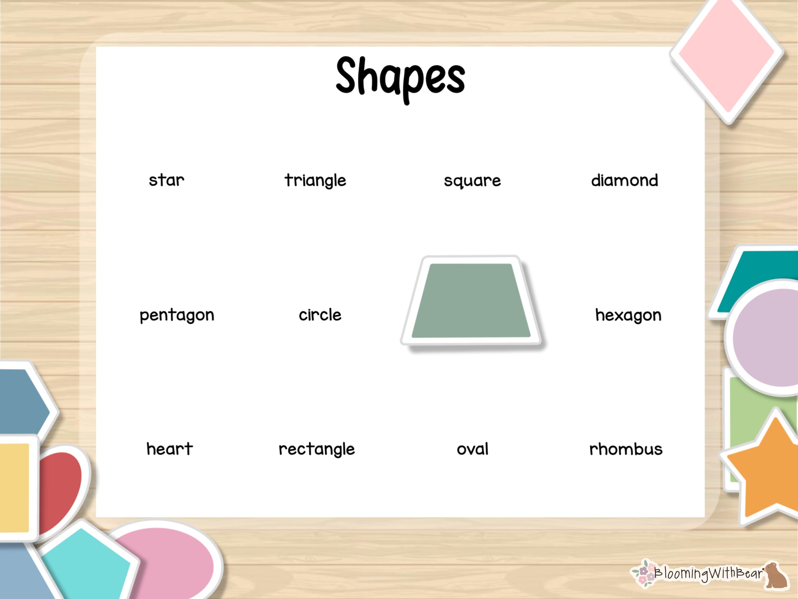 Shape Matching | 2D Shapes | Basic Shapes | Learning Shapes | Matching ...