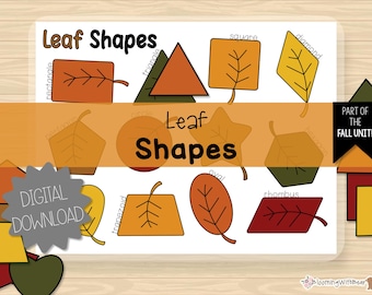 Leaf Shapes | Fall Activity | Autumn | Learning Shapes | Matching ...