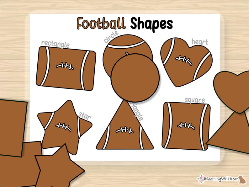 Football Shapes | 2D Shapes | Learning Shapes | Sports | Matching ...
