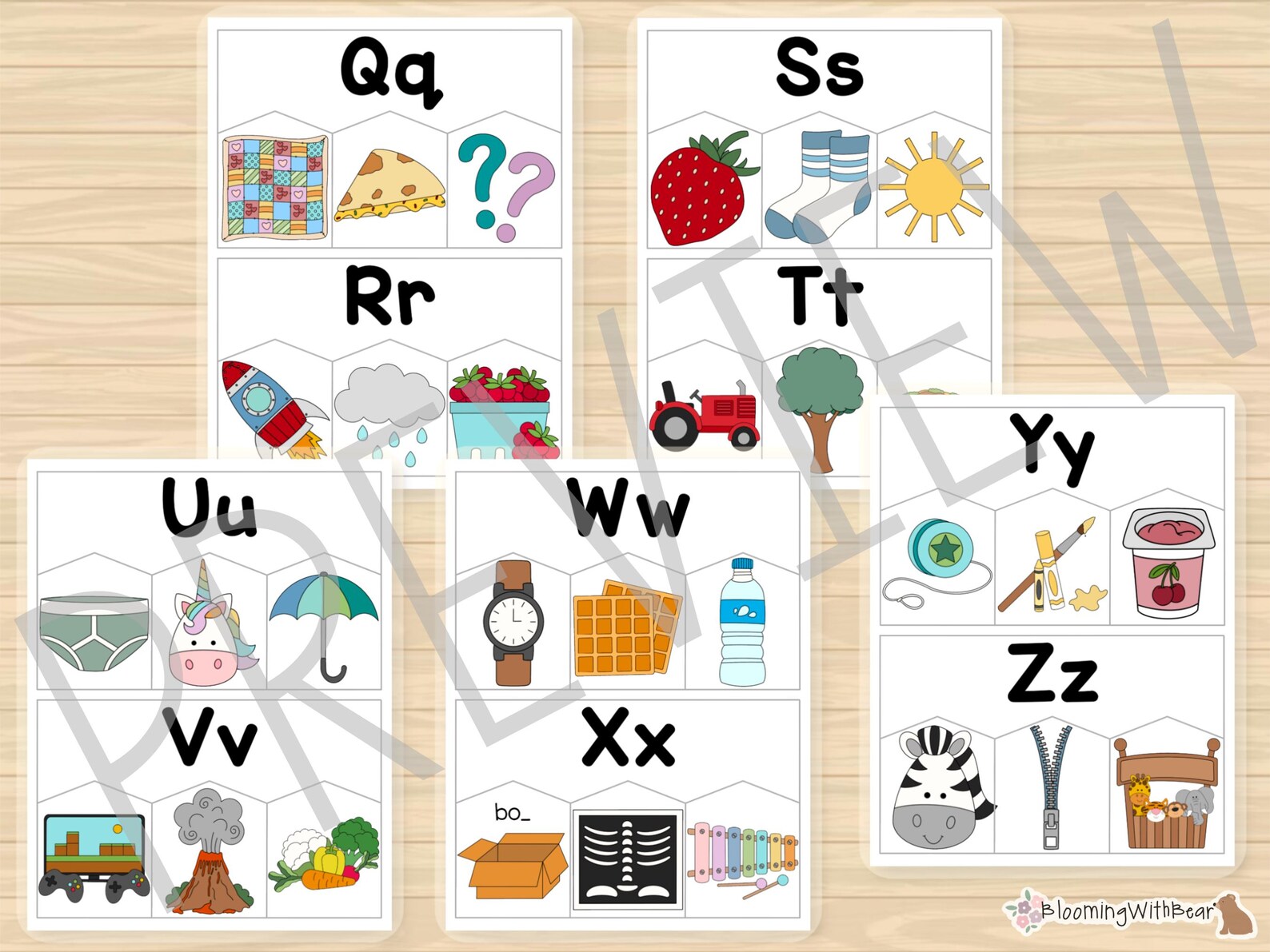 Alphabet Picture Puzzle | Letter Match | Phonics | Preschool Printable ...