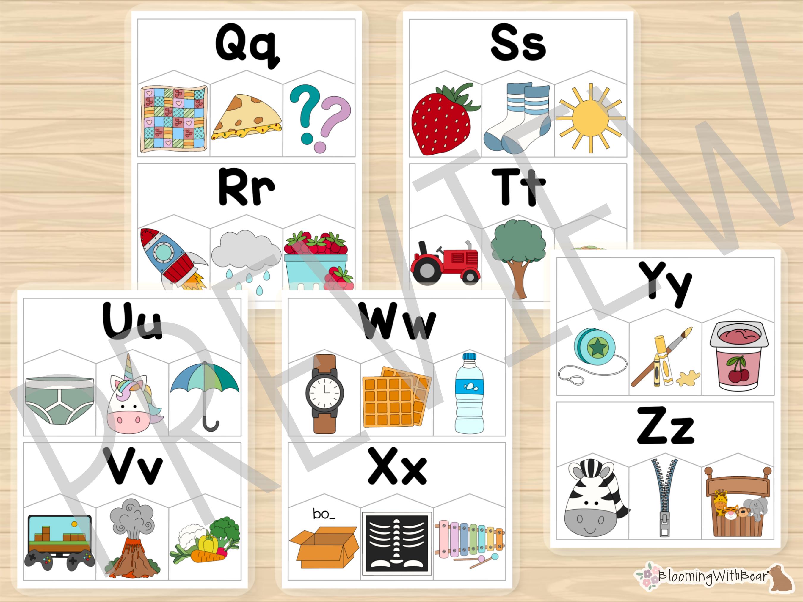 Alphabet Picture Puzzle | Letter Match | Phonics | Preschool Printable ...
