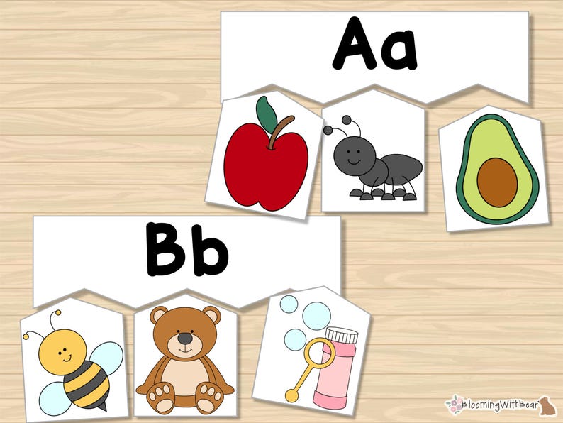 Alphabet Picture Puzzle | Letter Match | Phonics | Preschool Printable ...