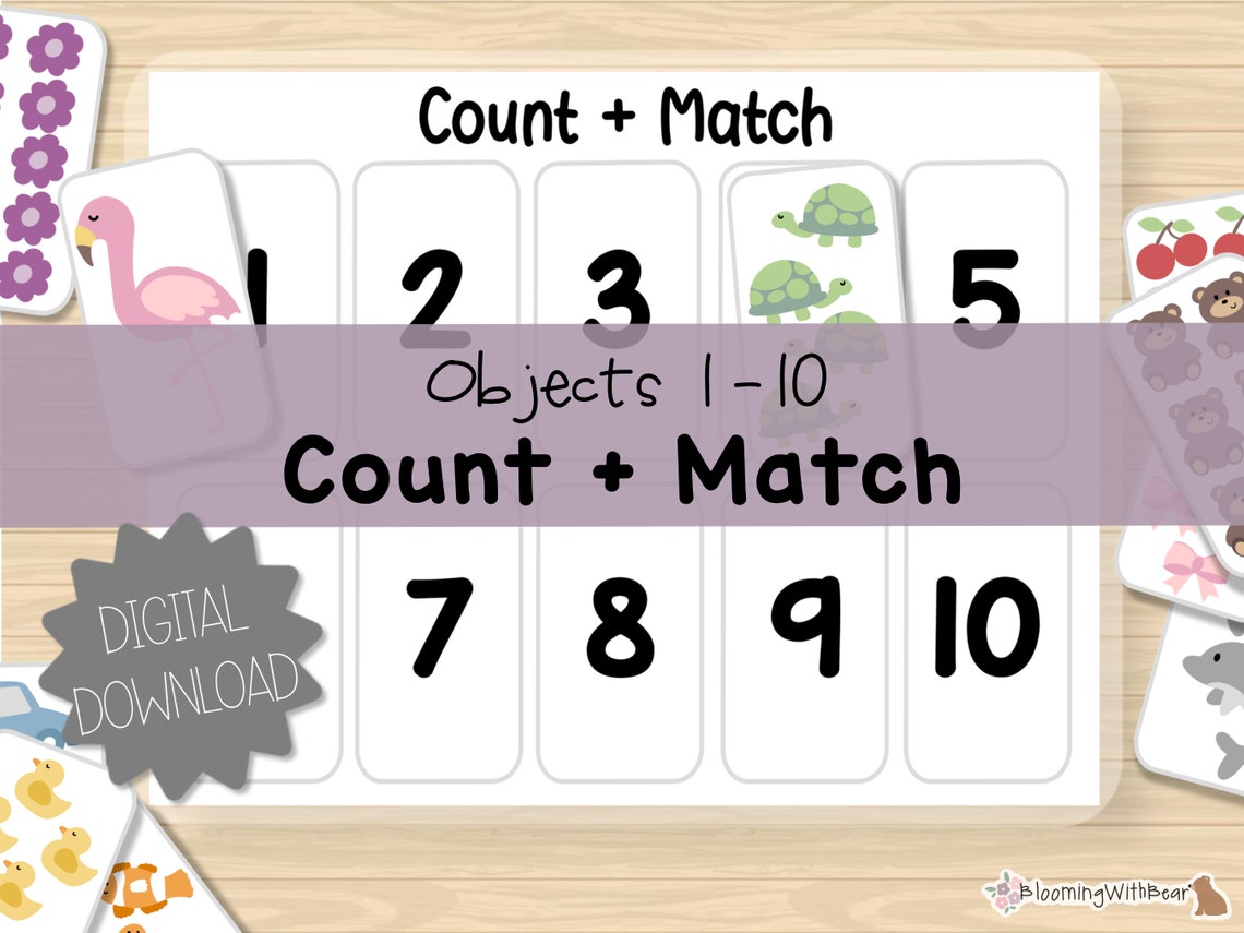 Count and Match | Counting to 10 | Matching | Number Identification ...
