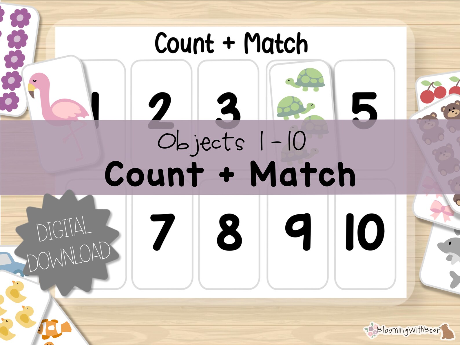 Count and Match Counting to 10 Matching Number Identification Number ...