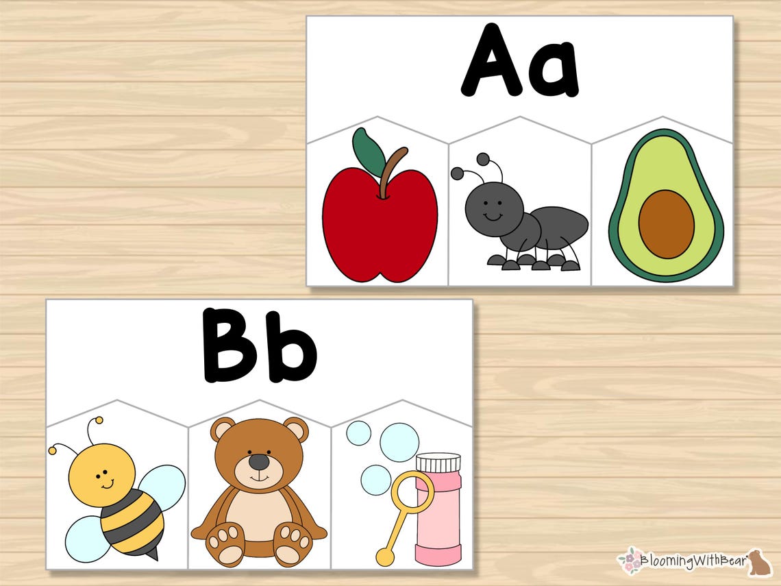 Alphabet Picture Puzzle | Letter Match | Phonics | Preschool Printable ...