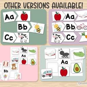 Alphabet Picture Puzzle | Letter Match | Phonics | Preschool Printable ...