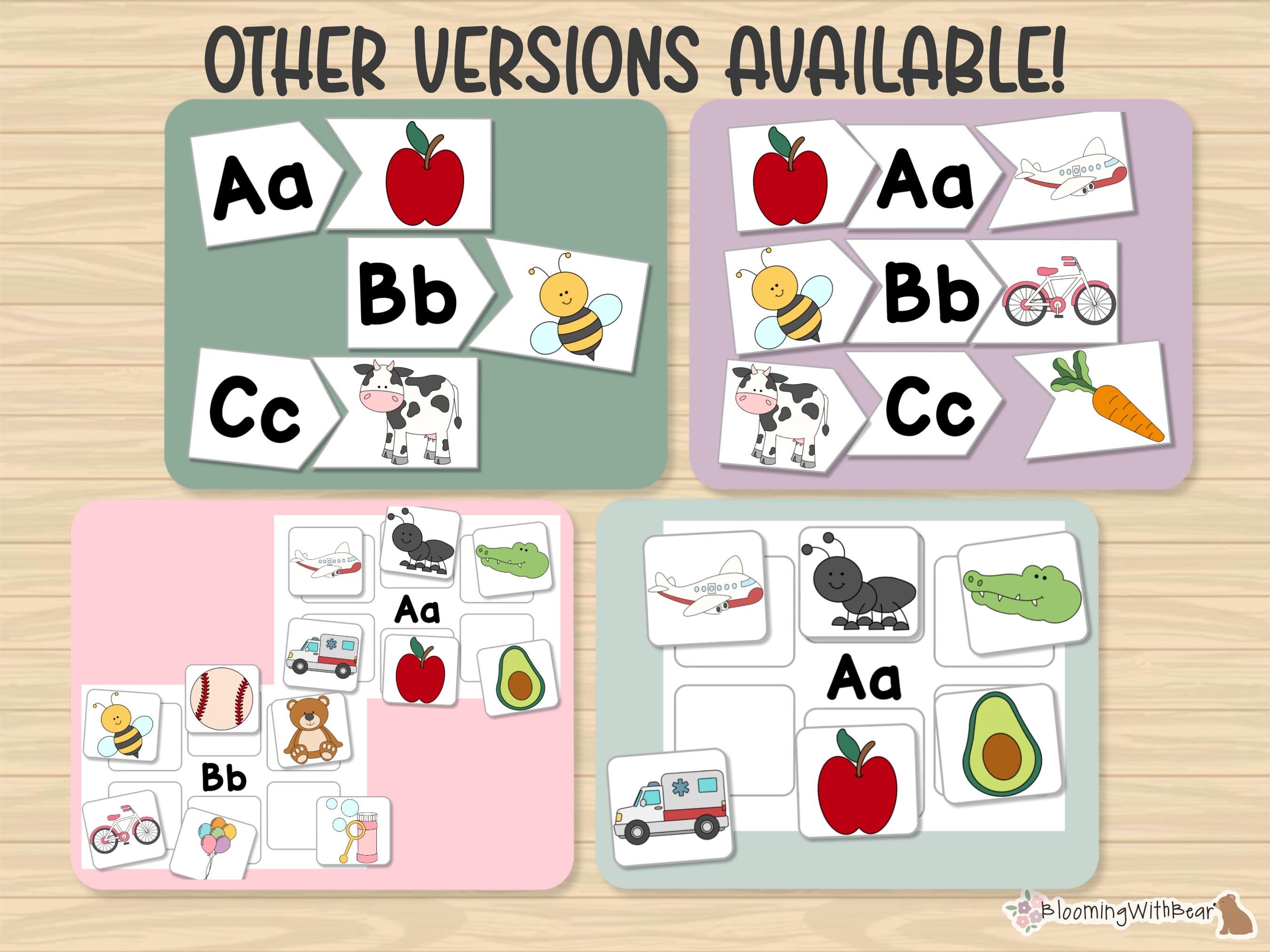 Alphabet Picture Puzzle | Letter Match | Phonics | Preschool Printable ...