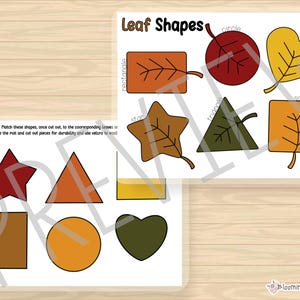 Leaf Shapes | Fall Activity | Autumn | Learning Shapes | Matching ...