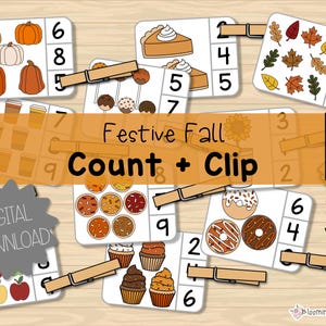 Fall Count and Clip | Pumpkin Activity | Fall Learning | Autumn ...