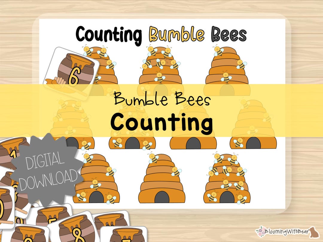 Counting Bumble Bees | Counting Activity | Counting to 10 | Matching ...
