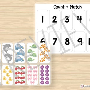 Count and Match Counting to 10 Matching Number Identification Number ...