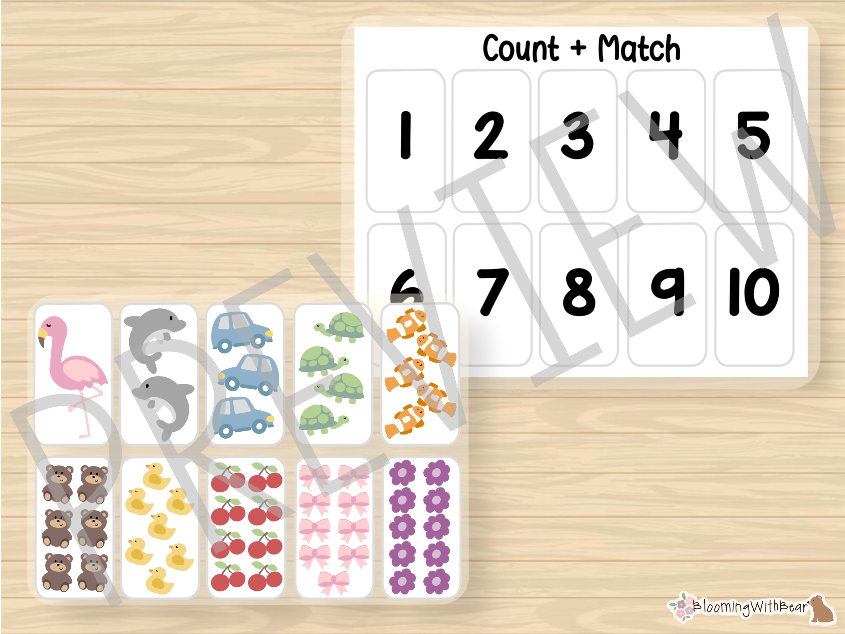 Count and Match | Counting to 10 | Matching | Number Identification ...