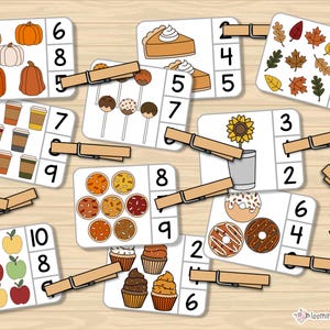 Fall Count and Clip | Pumpkin Activity | Fall Learning | Autumn ...