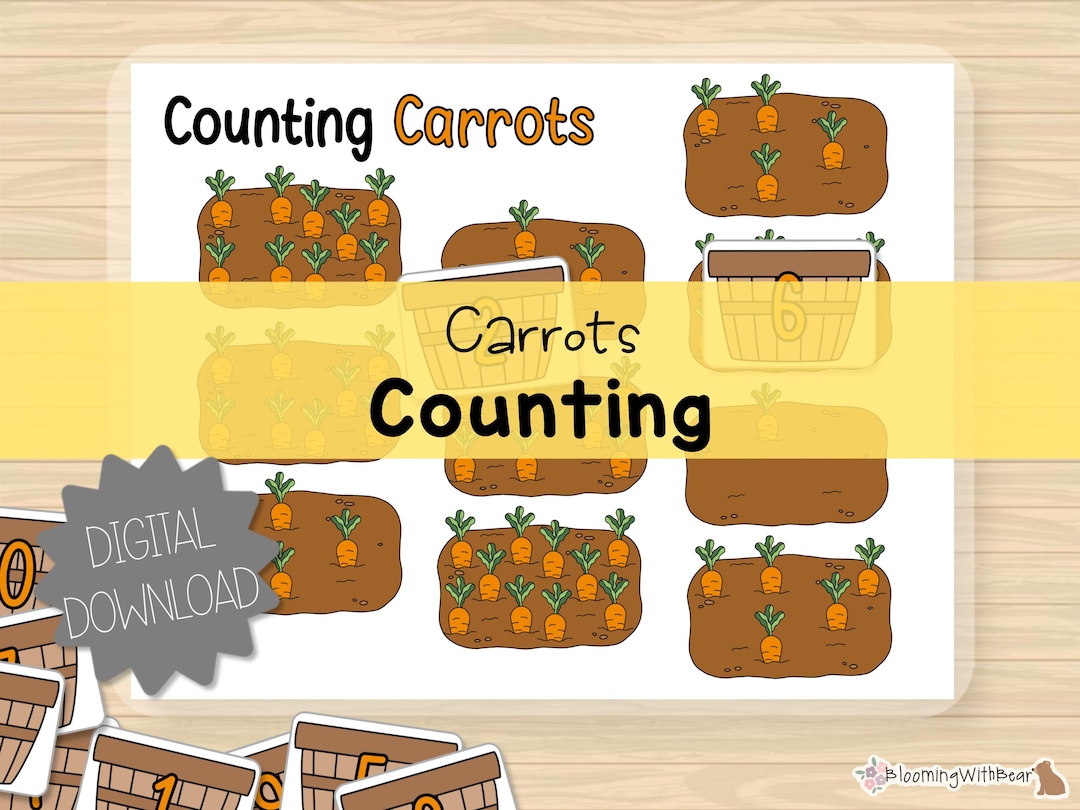 Counting Carrots | Spring | Easter Activity | Counting to 10 | Matching ...