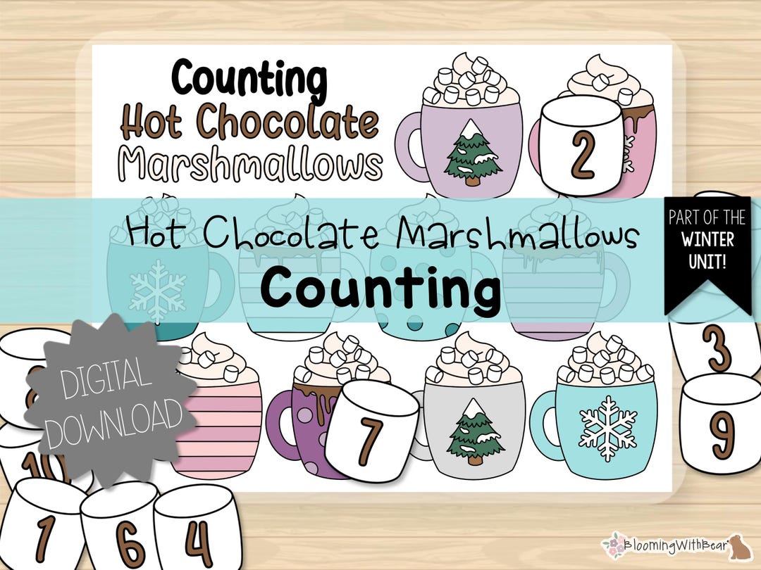 Counting Hot Chocolate Marshmallows | Winter Activity | Counting to 10 ...