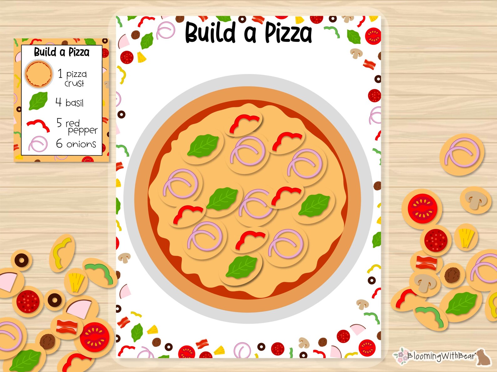 Build a Pizza | Pretend Play | Patterns | Following Directions ...