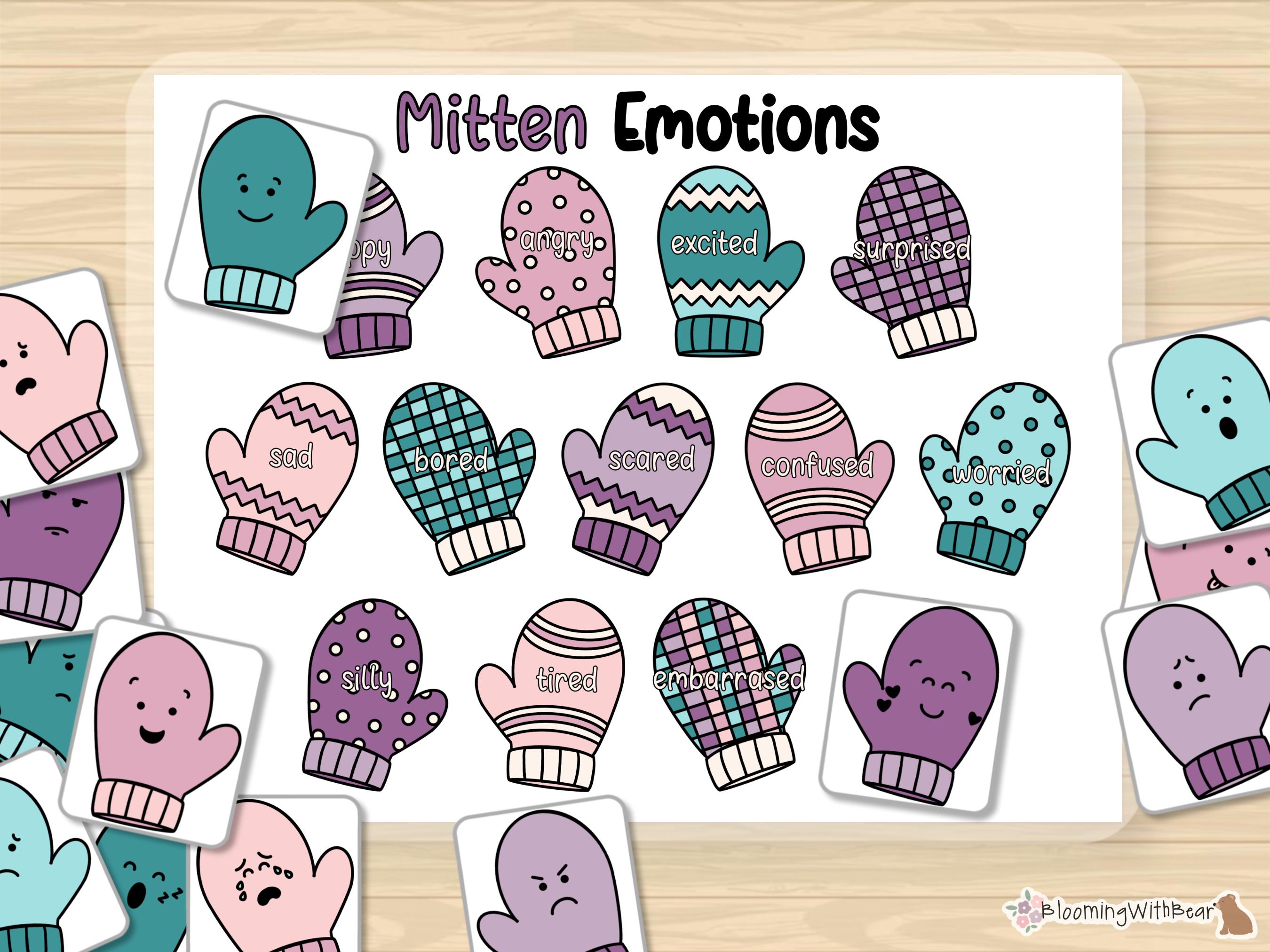 Winter Mitten Emotions | Holiday Activity | Feelings Matching | Social ...