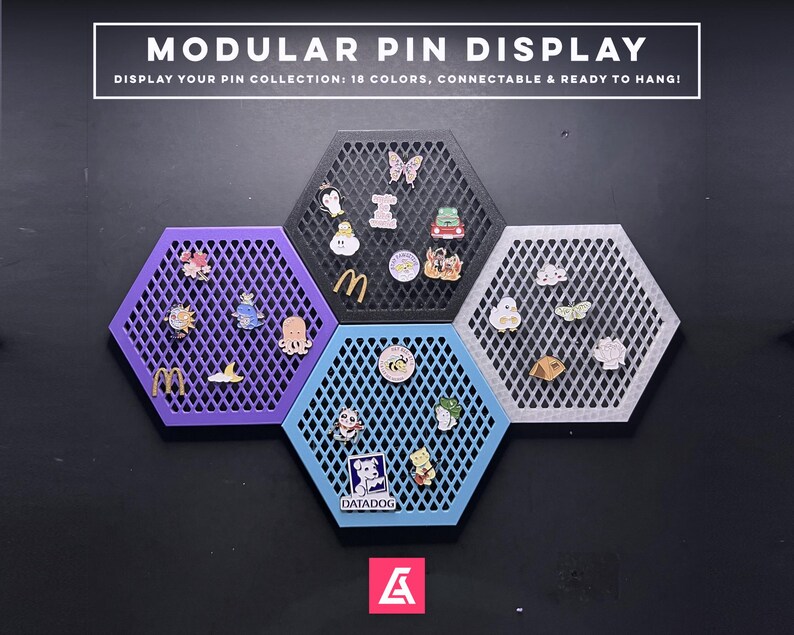 Modular Pin Display Board 67in 28 Colors, Easy Wall Mounting, Custom ...