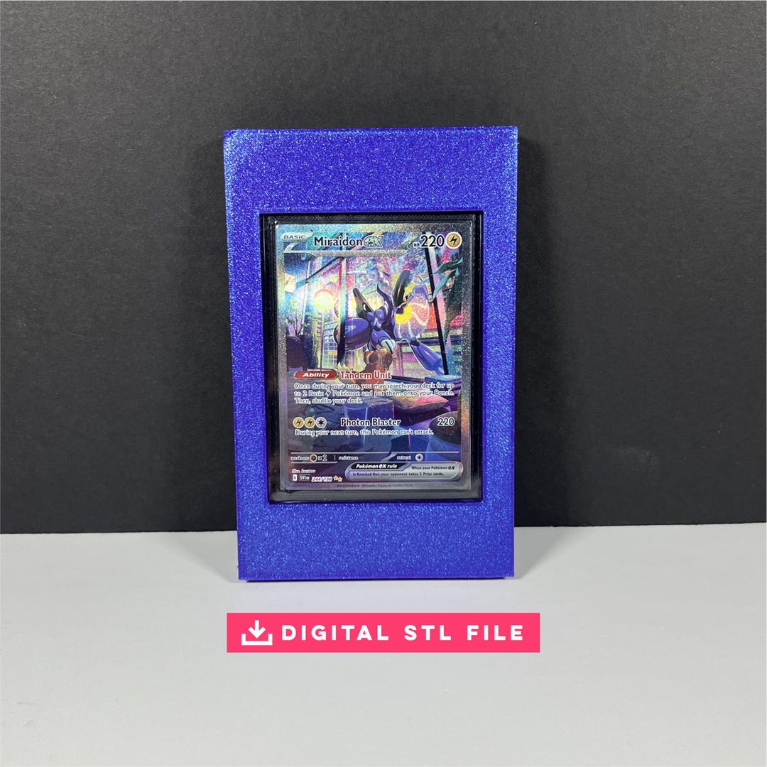 Top Loader Card Holder STL File | Trading Card Wall Mount Display STL ...