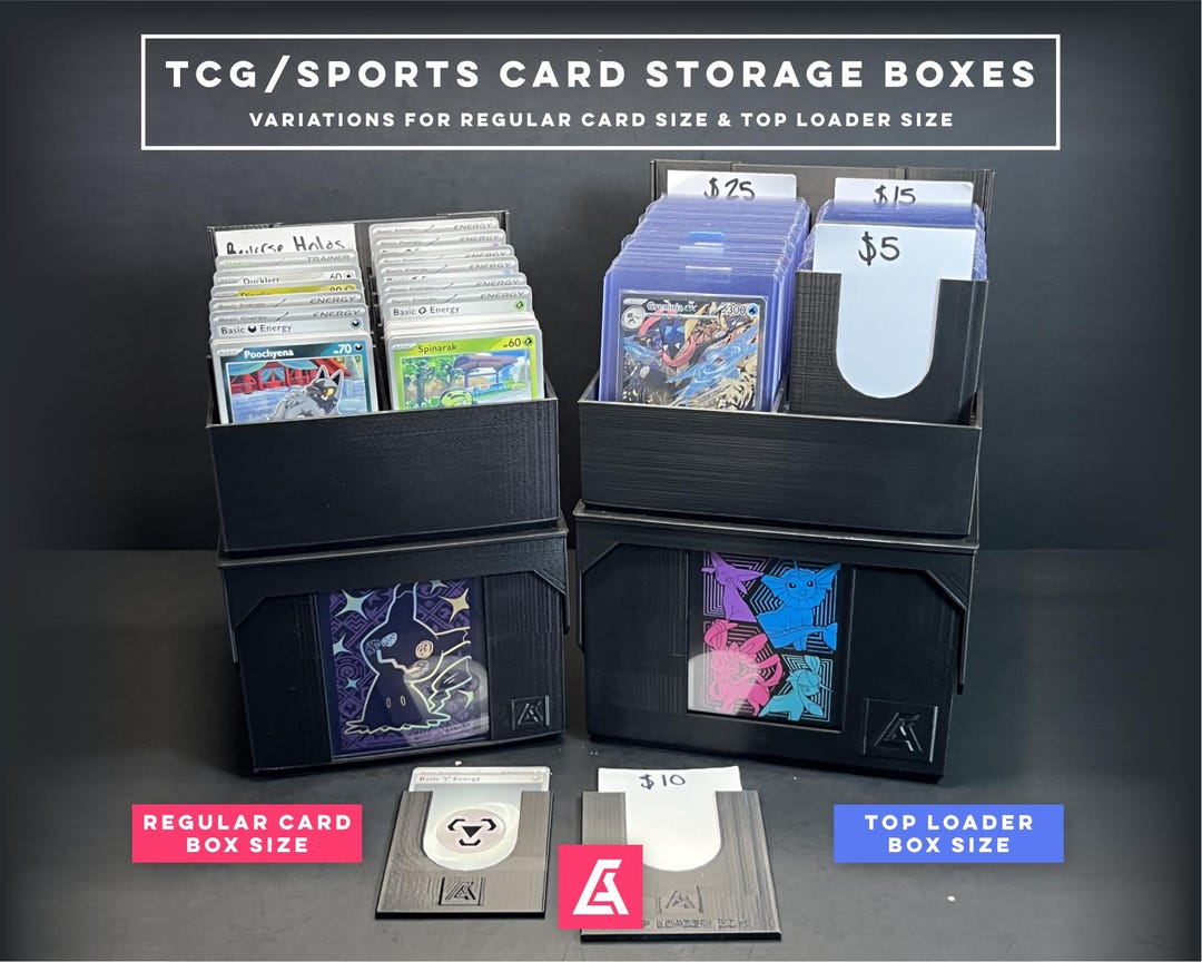 Top Loader & Bulk Card Storage Boxes Variations for Regular Size and ...