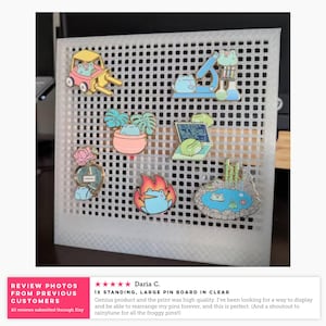 Square Pin Display Board | 3D Printed Enamel Pin Organizer | Wall or ...