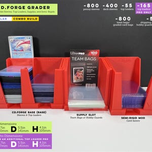 Modular TCG Organizer System | Sleeve & Top Loader Holder | Grading ...