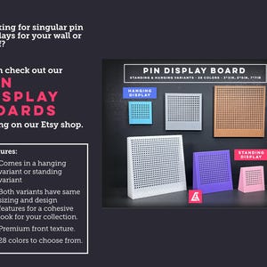 Modular Pin Display Board (6*7in) - 32 Colors, Easy Wall Mounting ...