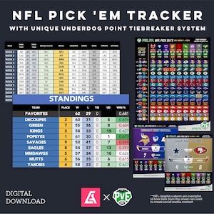 Nfl Pick Em Excel Tracker - Etsy