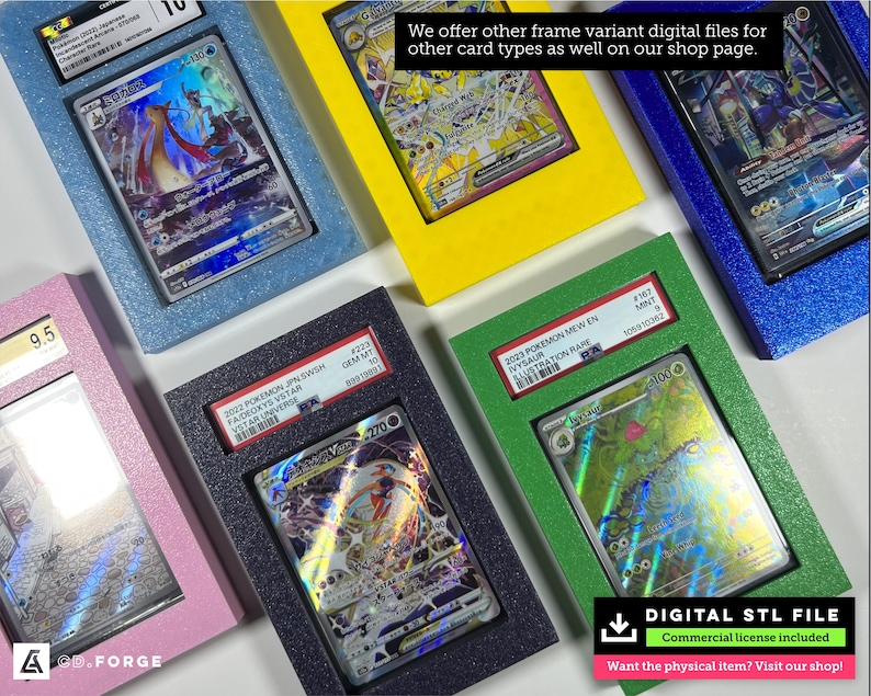Top Loader Card Holder STL File | Trading Card Wall Mount Display STL ...