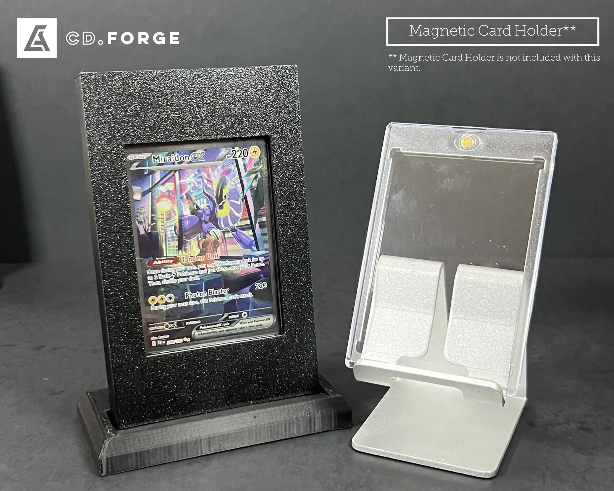 TCG & Graded Card Standing Display Fits Cards in Magnetic Card Holders ...
