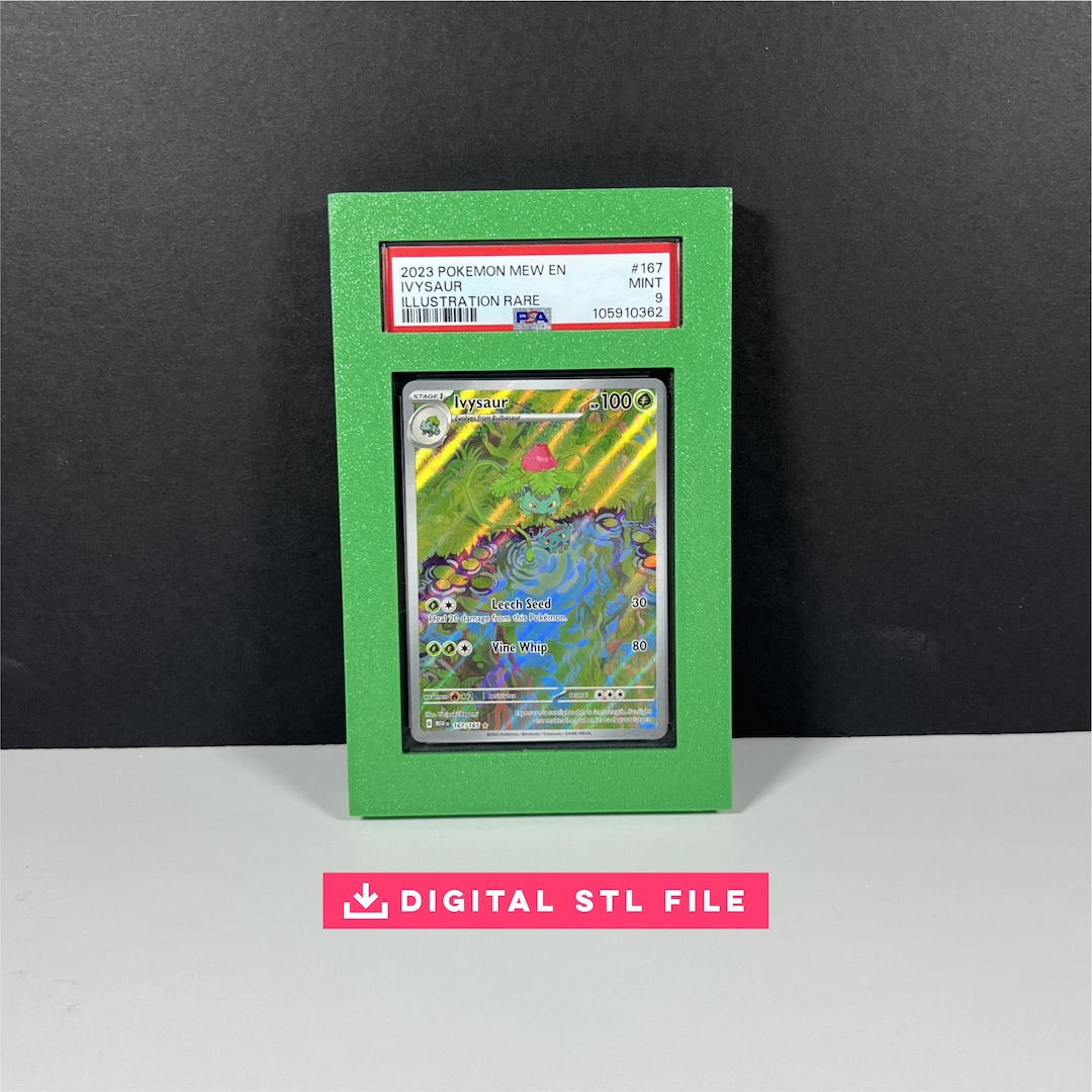 PSA Graded Card Display STL Digital Download Wall Mount Slab Holder 3D ...