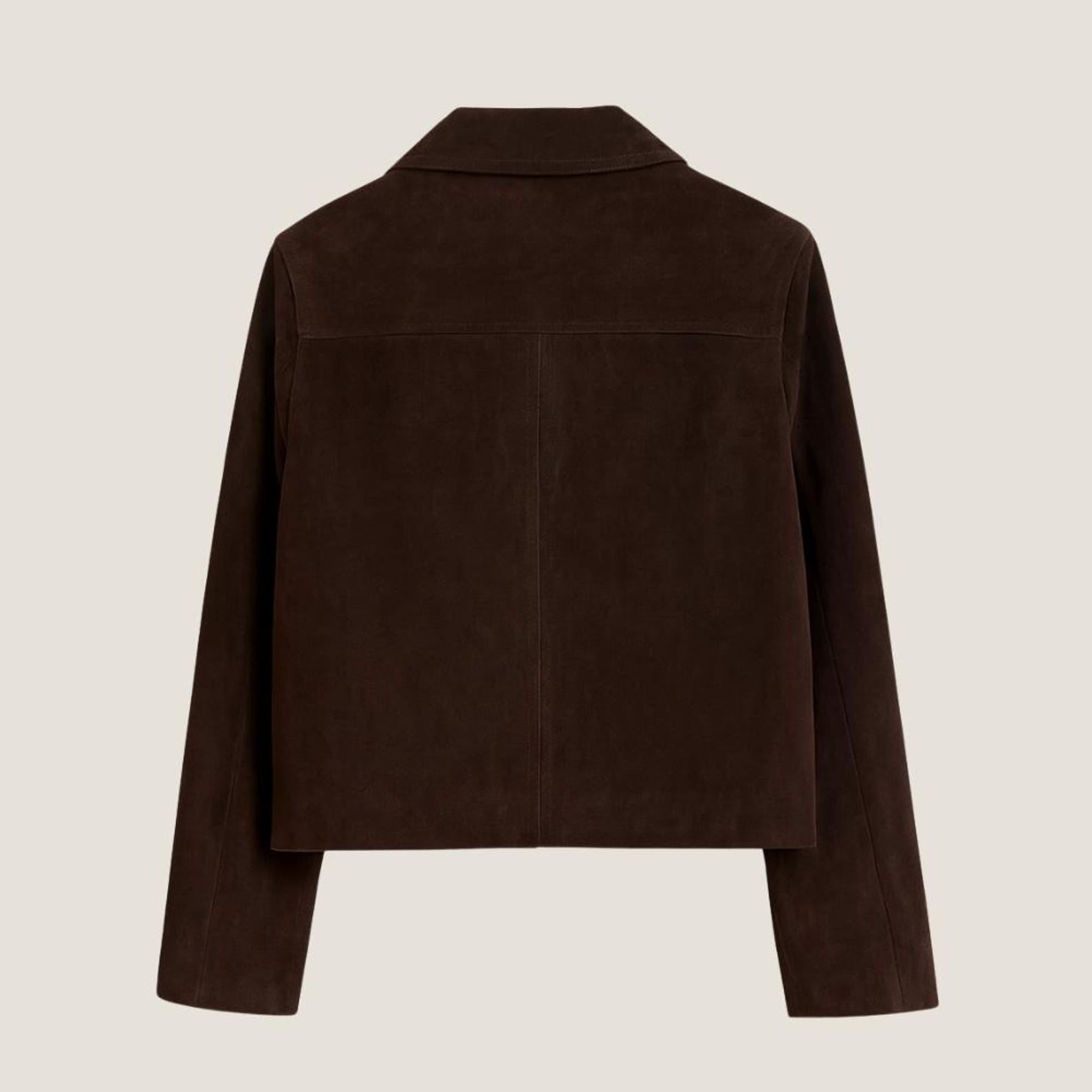 Coffee Brown Goatskin Suede Jacket - Women's Minimalist Outerwear - Etsy