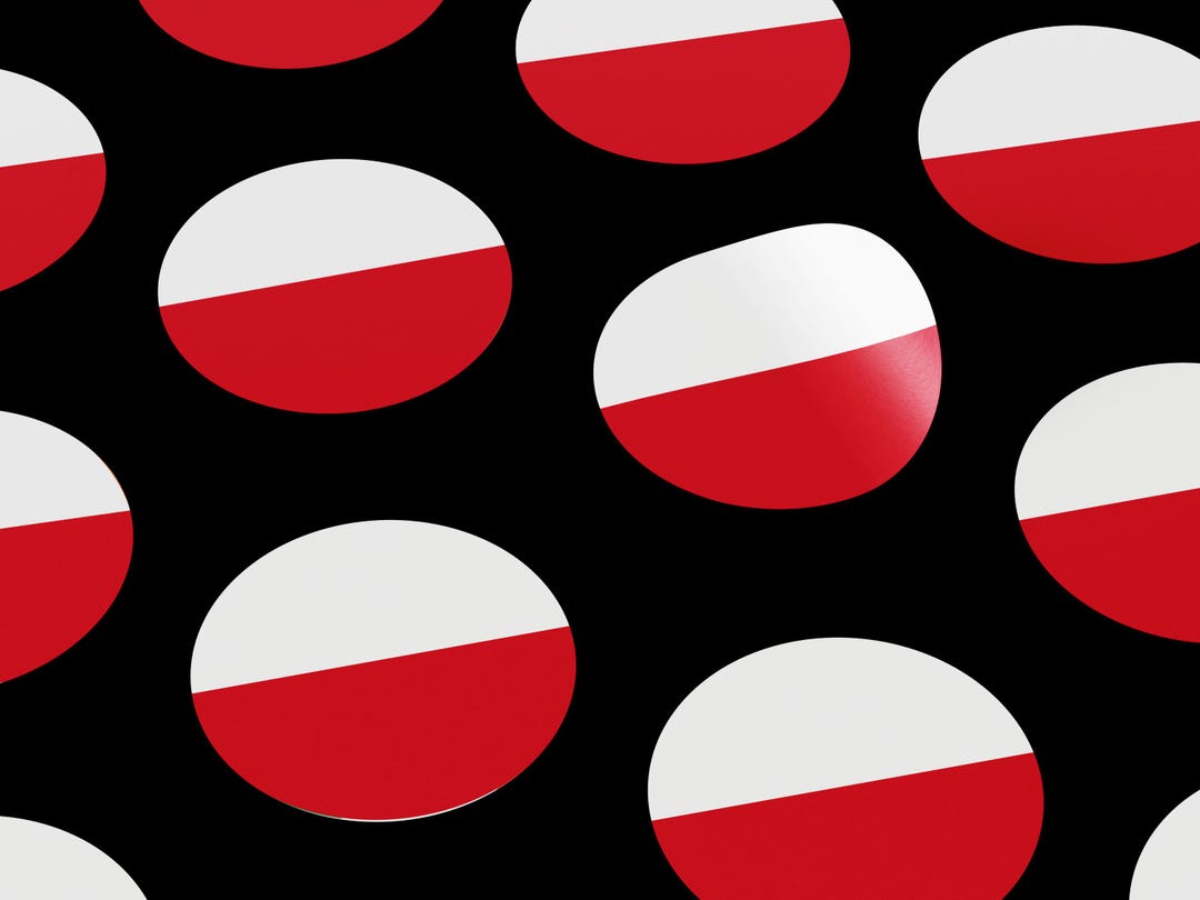 20-pack Polish Flag Stickers Patriotic Poland Decals for Proud Poles ...