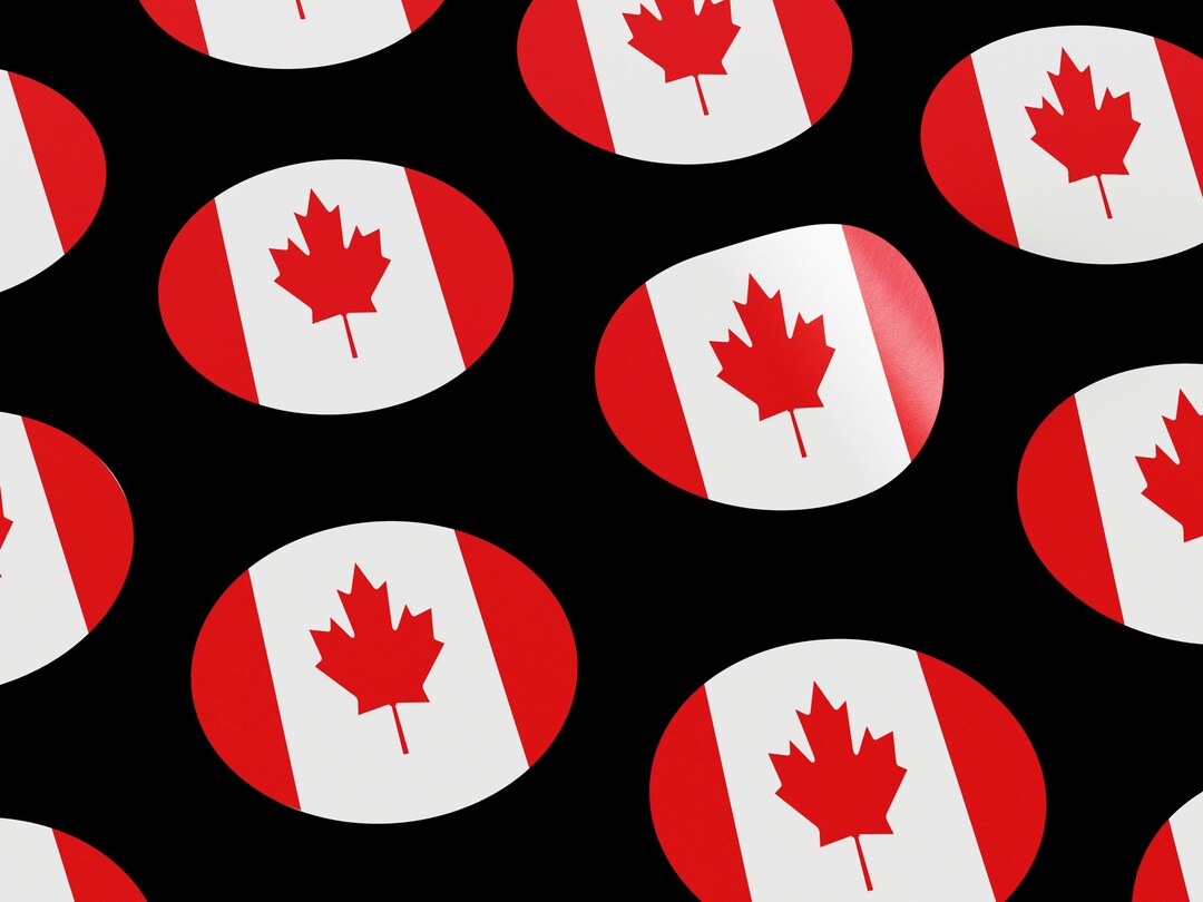 20-pack Canadian Flag Stickers Patriotic Canada Decals for True ...
