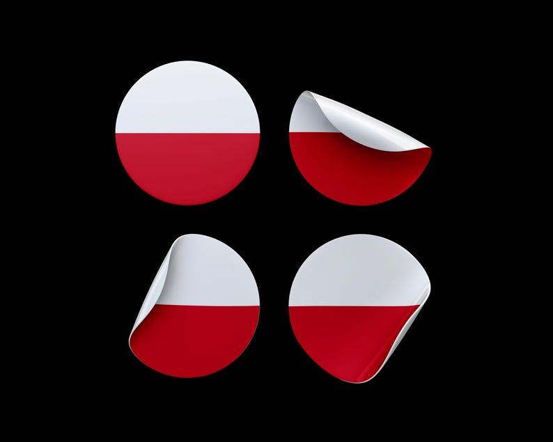 20-pack Polish Flag Stickers Patriotic Poland Decals for Proud Poles ...