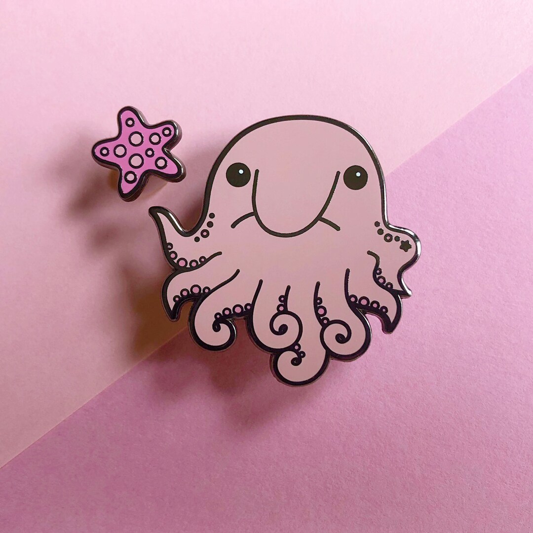 Blobtopus Enamel Pin Blobfish Octopus Enamel Pin Octopals Collab ...