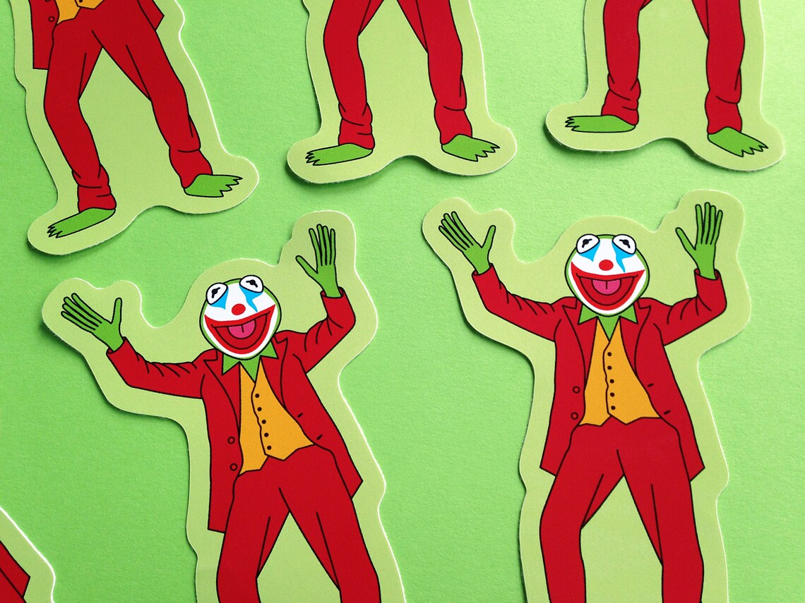 Kroaker Kermit the Joker Sticker Kermit the Frog Sticker | Etsy