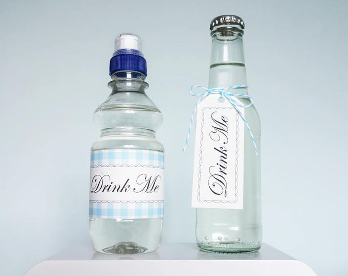 Drink Me Tags Drink Me Printable Bottle Labels Alice in - Etsy