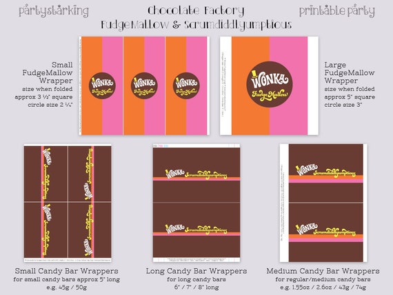Willy Wonka Candy Bar Wrapper Template