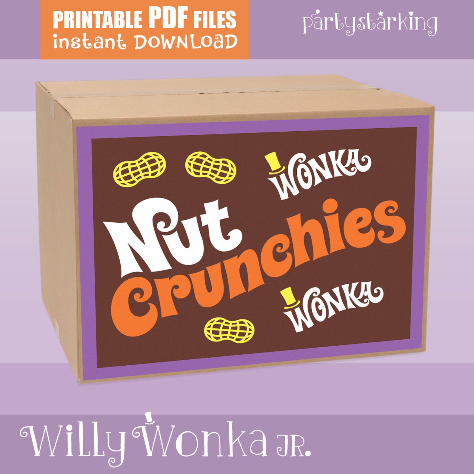 Willy Wonka JR. Printable Props, Candy Cart Sign, Wonka Bar Wrappers ...