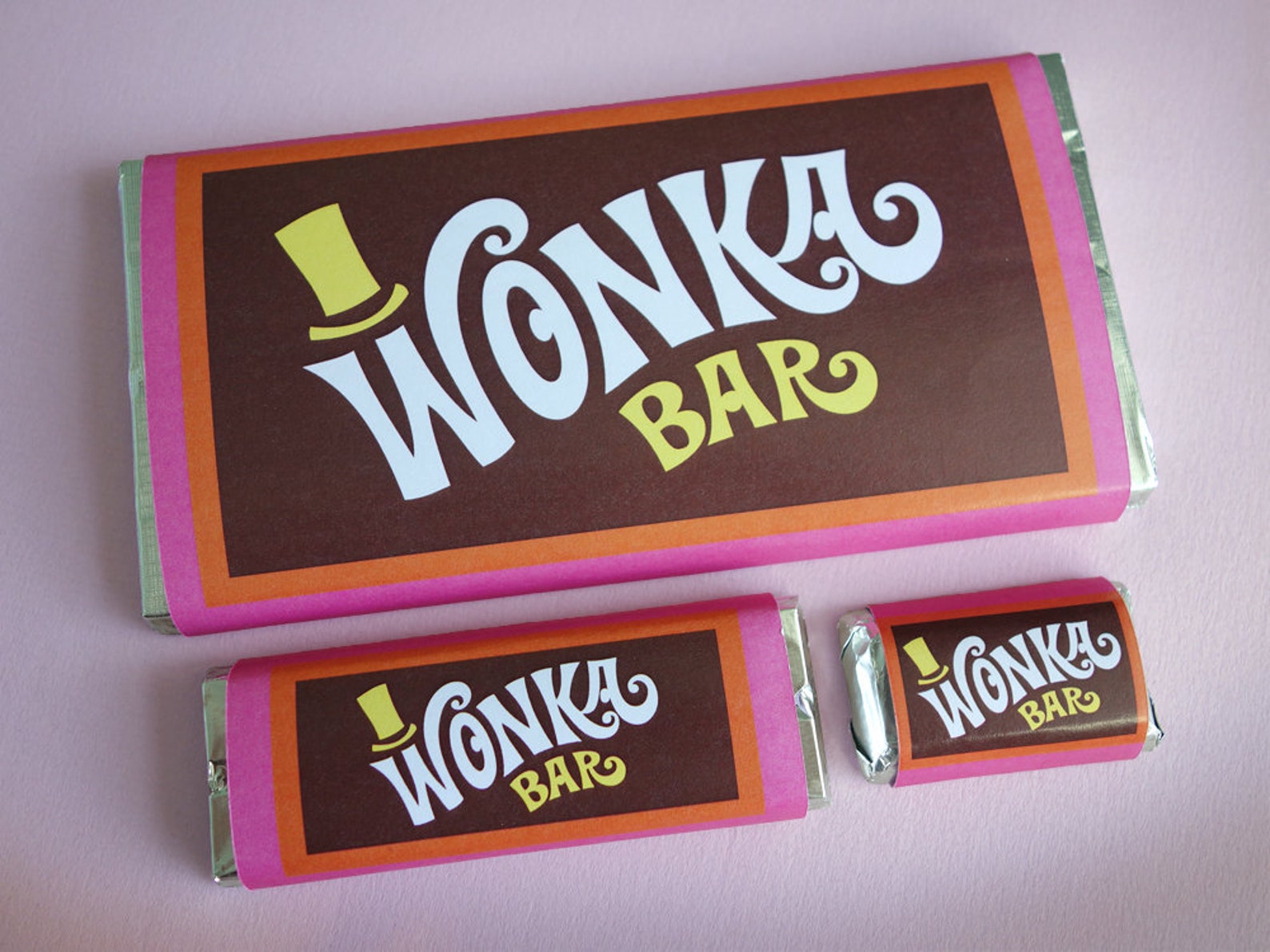 Wonka Bar Wrappers Personalized Name Wonka Bar Candy Bar - Etsy