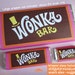 Wonka Bar Labels Mini & Snack Size Wrappers Wonka Bar Candy Bar Label ...