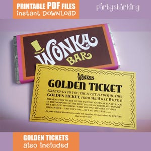 Willy Wonka JR. Printable Props, Candy Cart Sign, Wonka Bar Wrappers ...