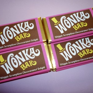 Wonka Bar Wrapper Template Wonka Bar Favor Willy Wonka Birthday Party ...