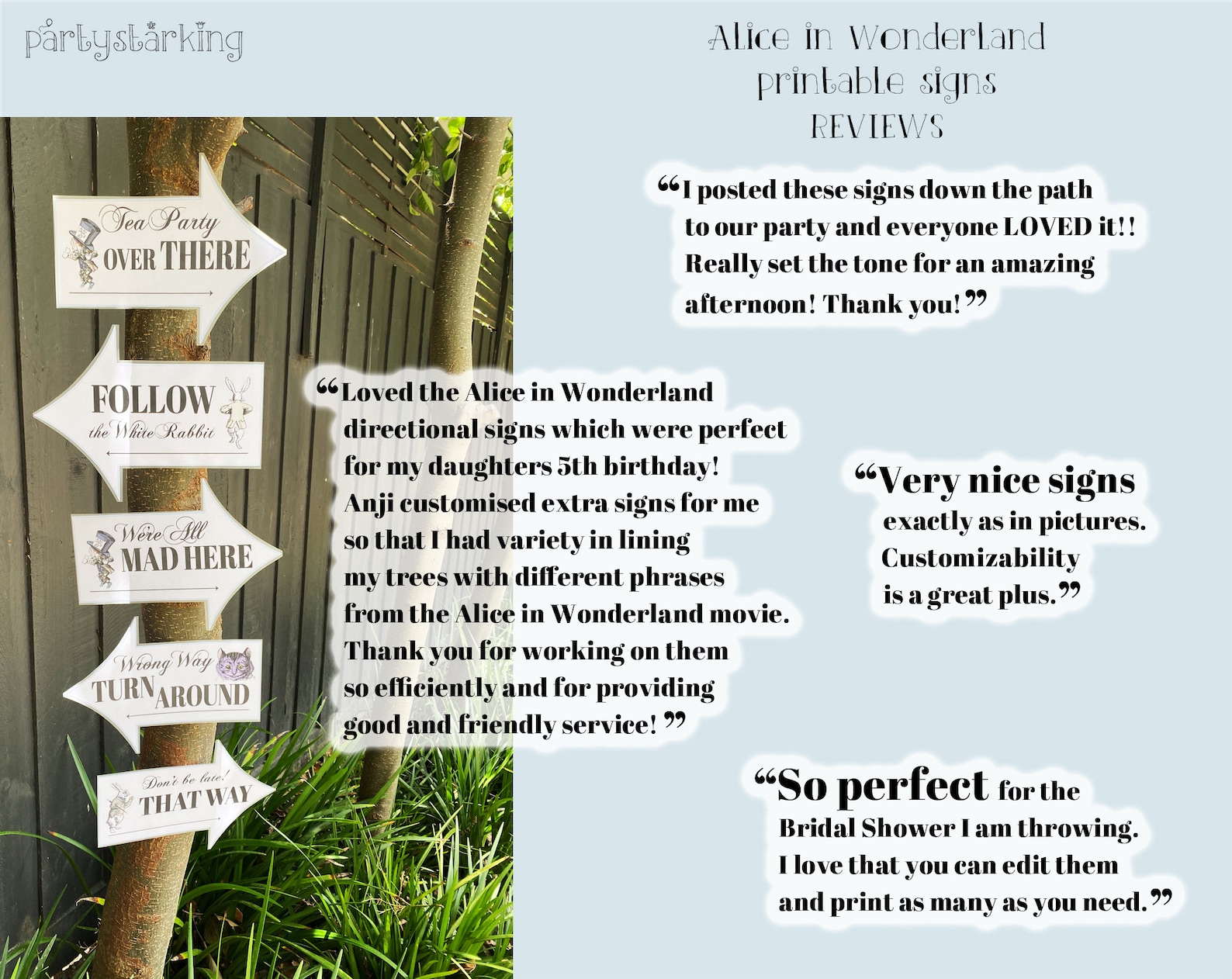 Alice in Wonderland Signs This Way That Way Arrows Printable ...