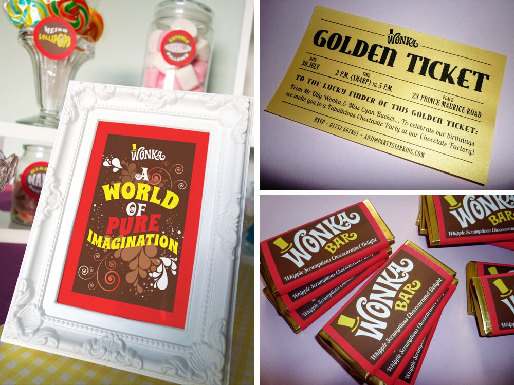 Deluxe Printable Party Kit Wonka Party Decorations Fizzy Lifting Drink ...