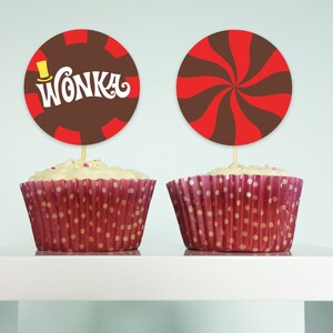 Wonka Cupcake Toppers Printable PDF Birthday Party - Etsy