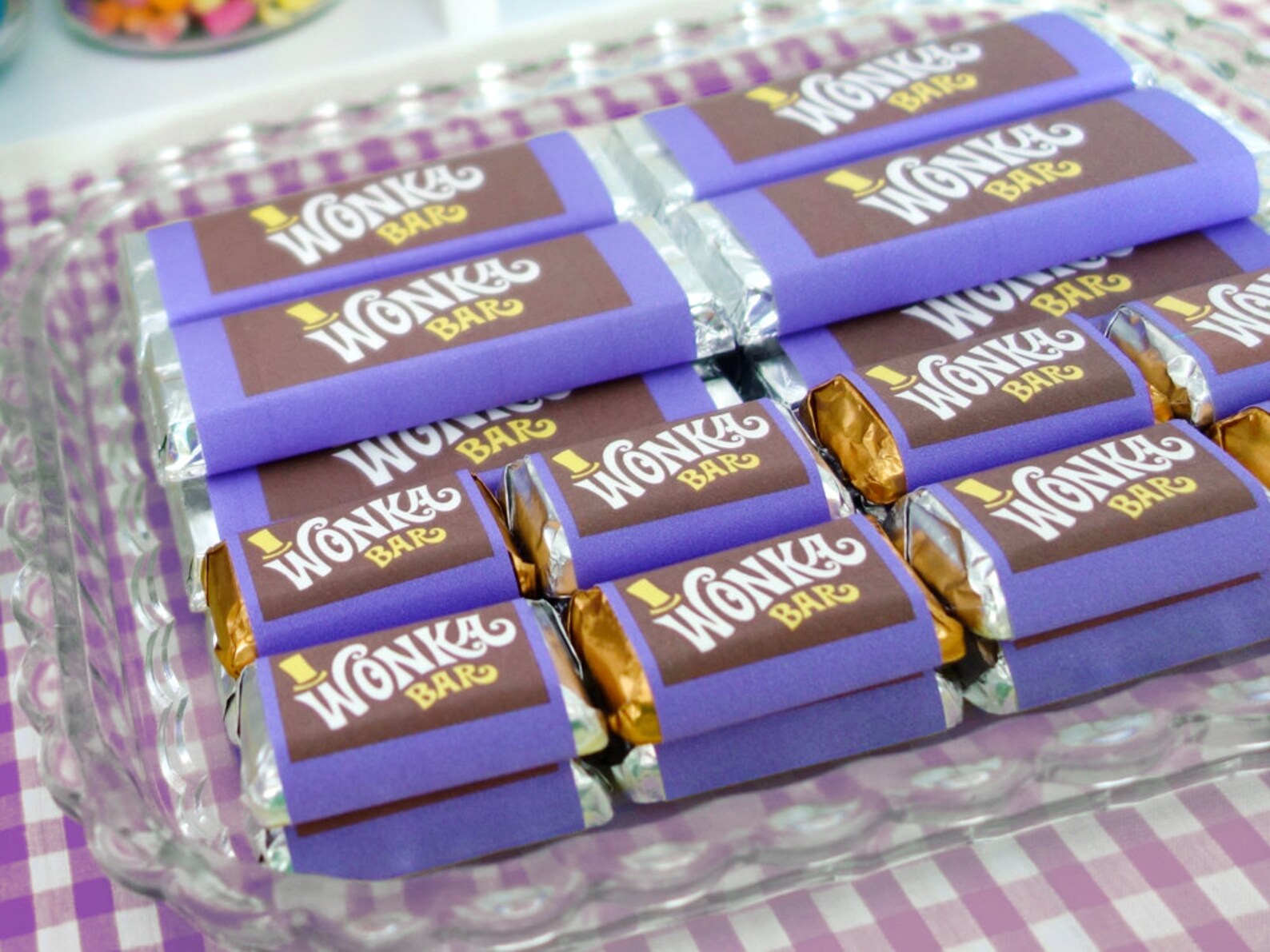 Wonka Bar Labels Mini & Snack Size Wrappers Wonka Bar - Etsy